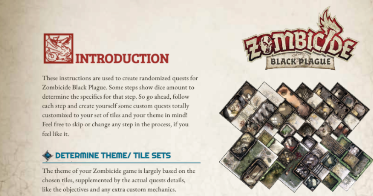 Black Plague random missions creation rules – Zombicide Fans